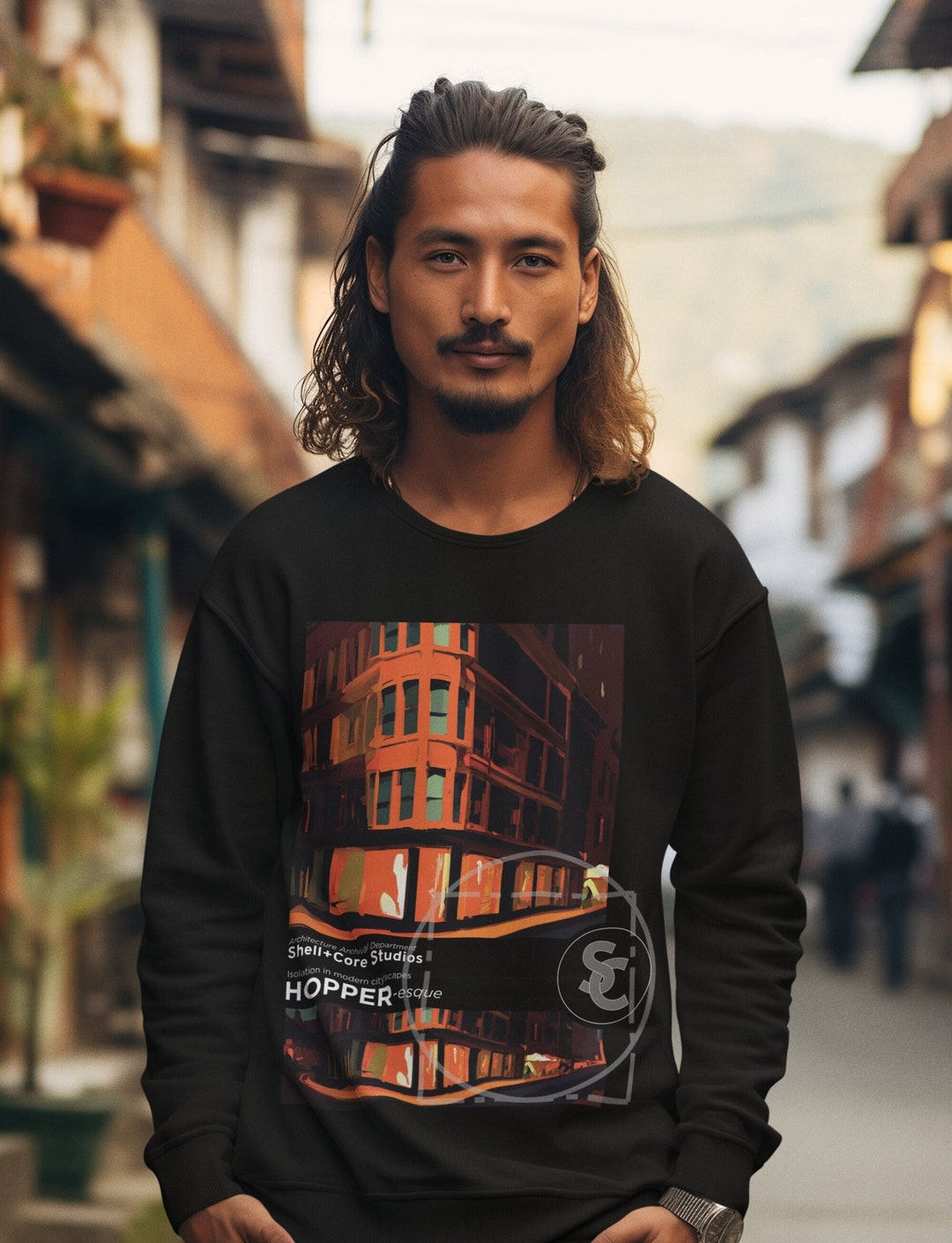 Edward Hopper-esque by Shell & Core Art, Architecture, and Design Sweats Jumper unisex Heavy ...