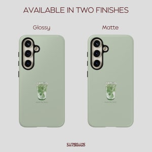 Iced Matcha Latte Phone Case, Matcha Lover Gift, Drinks Cute Aesthetic ...