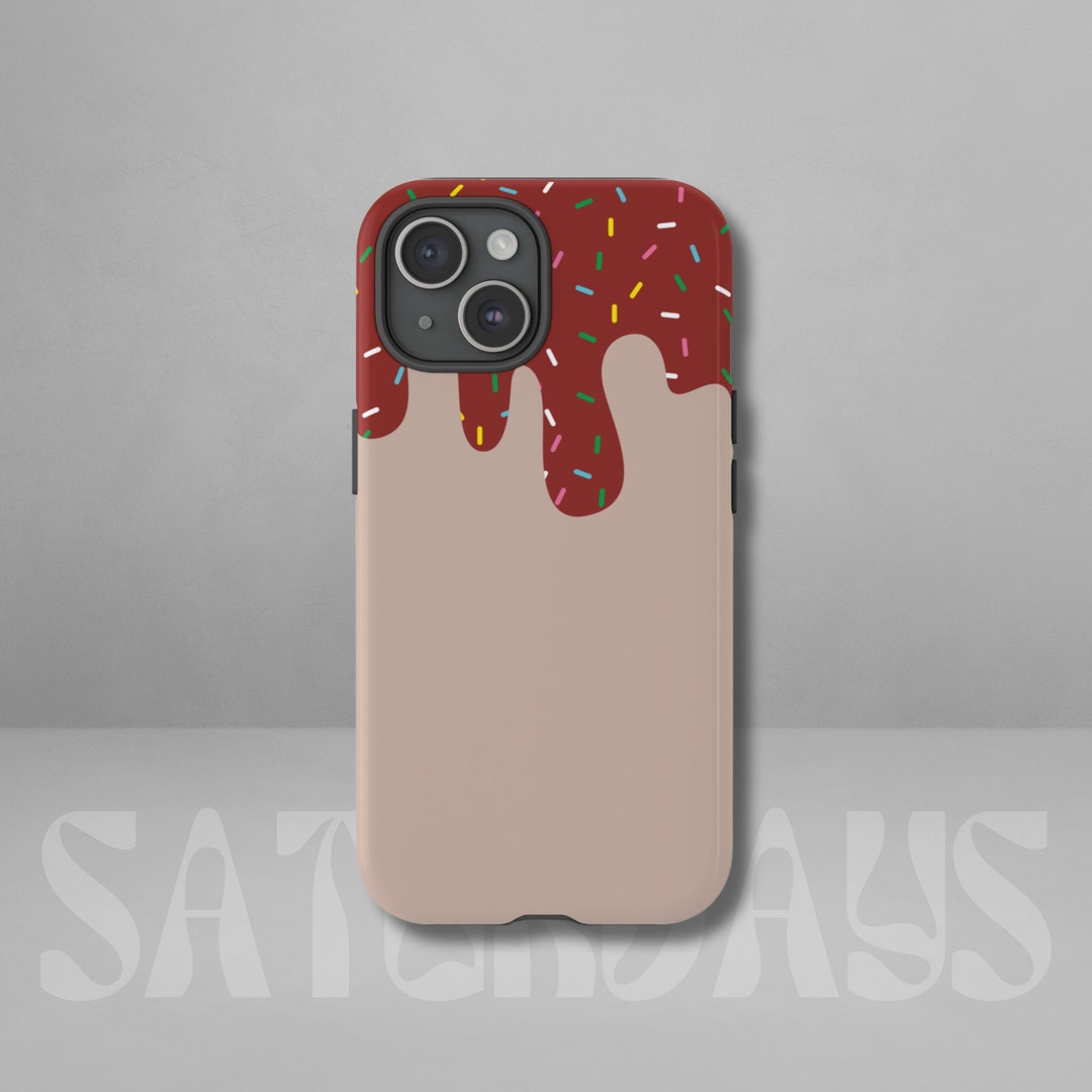 Chocolate Icing Doughnut Phone Case, Sweet Food Phone Case, Cute ...