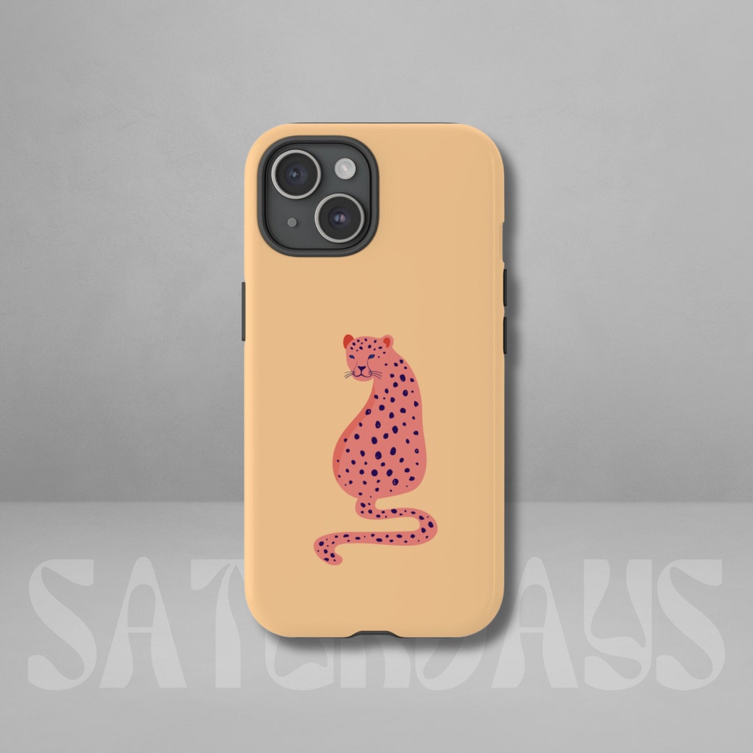 Minimalist Cheetah Phone Case, Wild Cat Phone Case, Animal Aesthetic ...