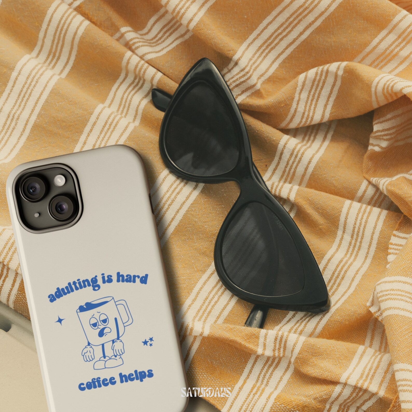 Retro Coffee Mascot Phone Case, Coffee Pun Gift, Cute Espresso ...