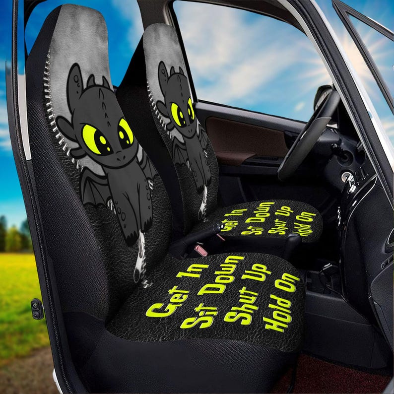 Toothless Car Seat Cover, Night Fury Seat Covers, How to Train Your ...