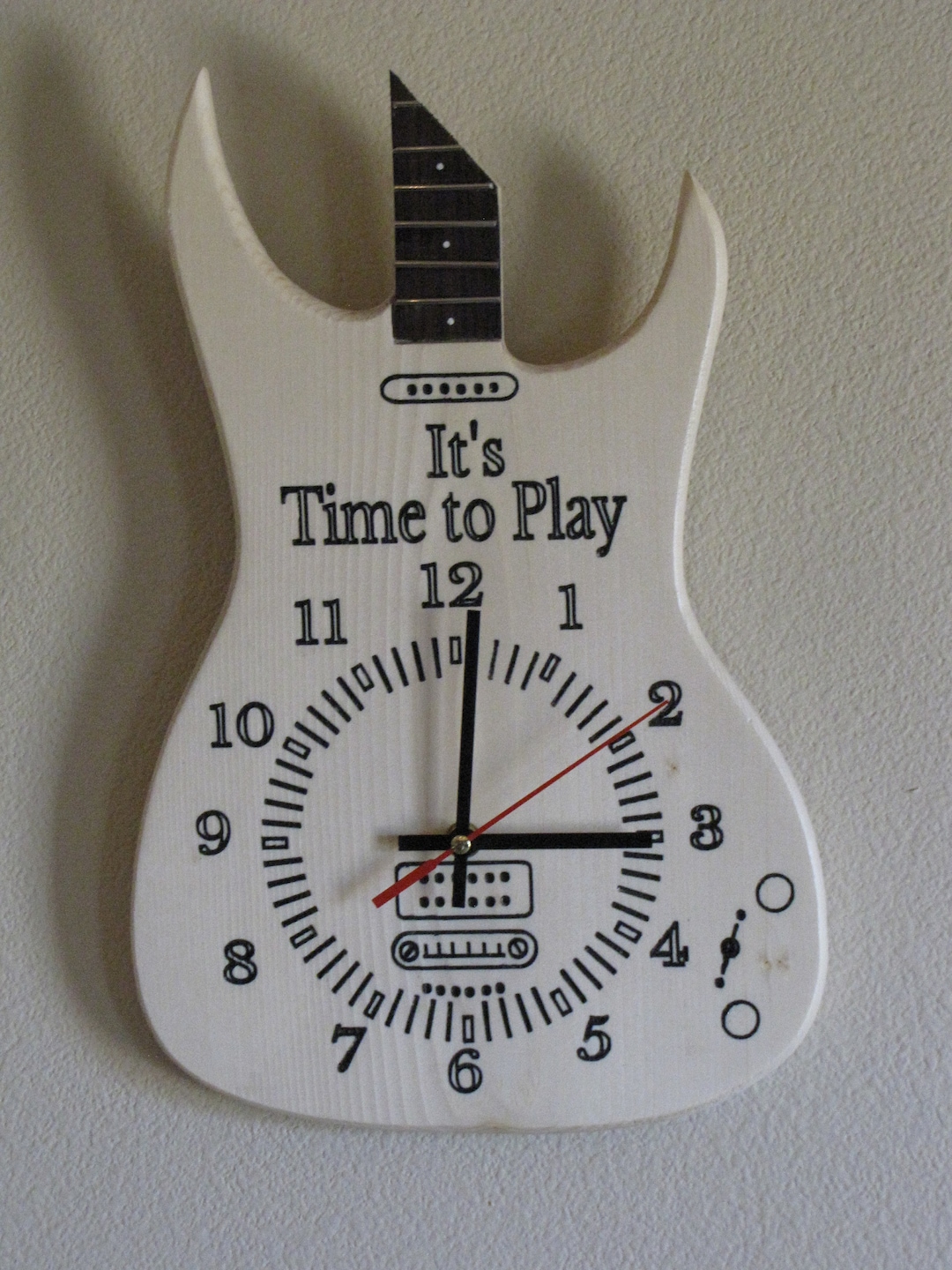 Gift for Guitar Player,guitar Shaped Wall Clock Guitar Wall Clock ...