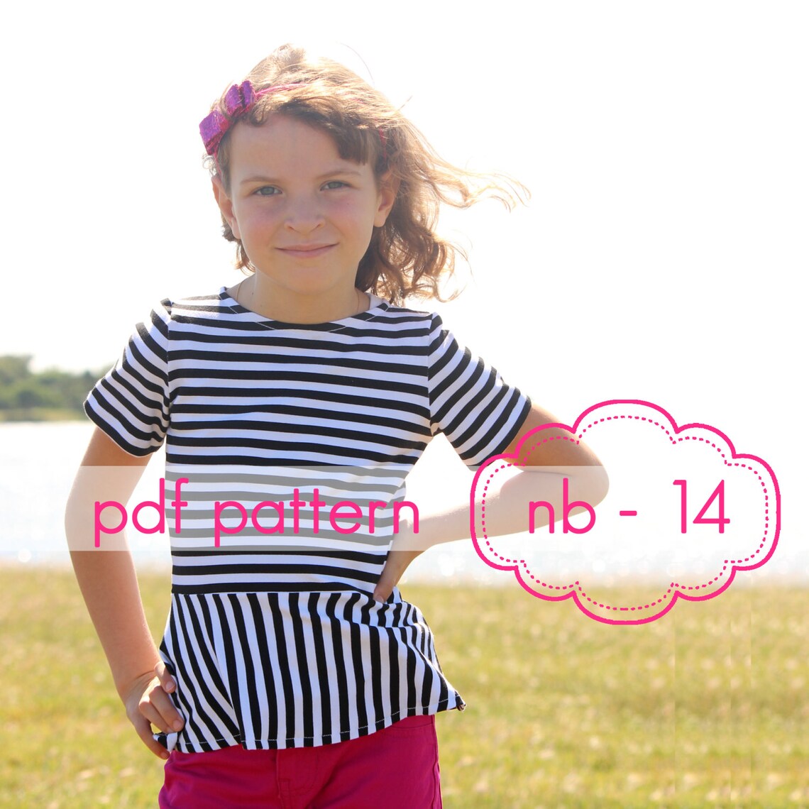 Girls Peplum Top - INSTANT DOWNLOAD - Nb Through 14 + Doll - Pdf Sewing ...