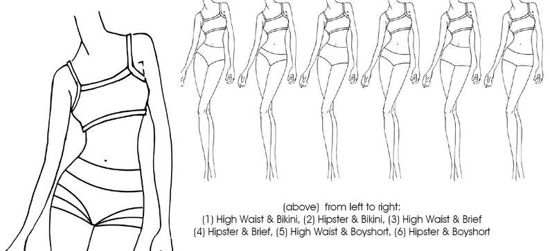 Ladies Basic Brief Bottoms - INSTANT DOWNLOAD - Xs - Xxxl - Pdf Sewing ...