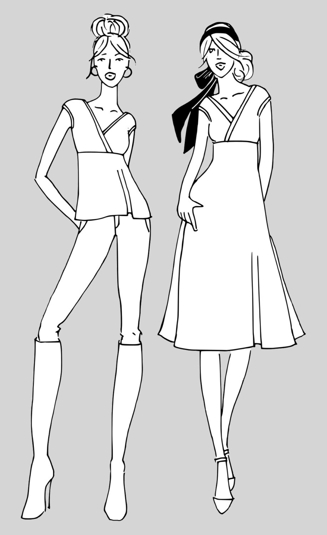 Ladies Crossover Tunic or Dress INSTANT DOWNLOAD Xs Through - Etsy