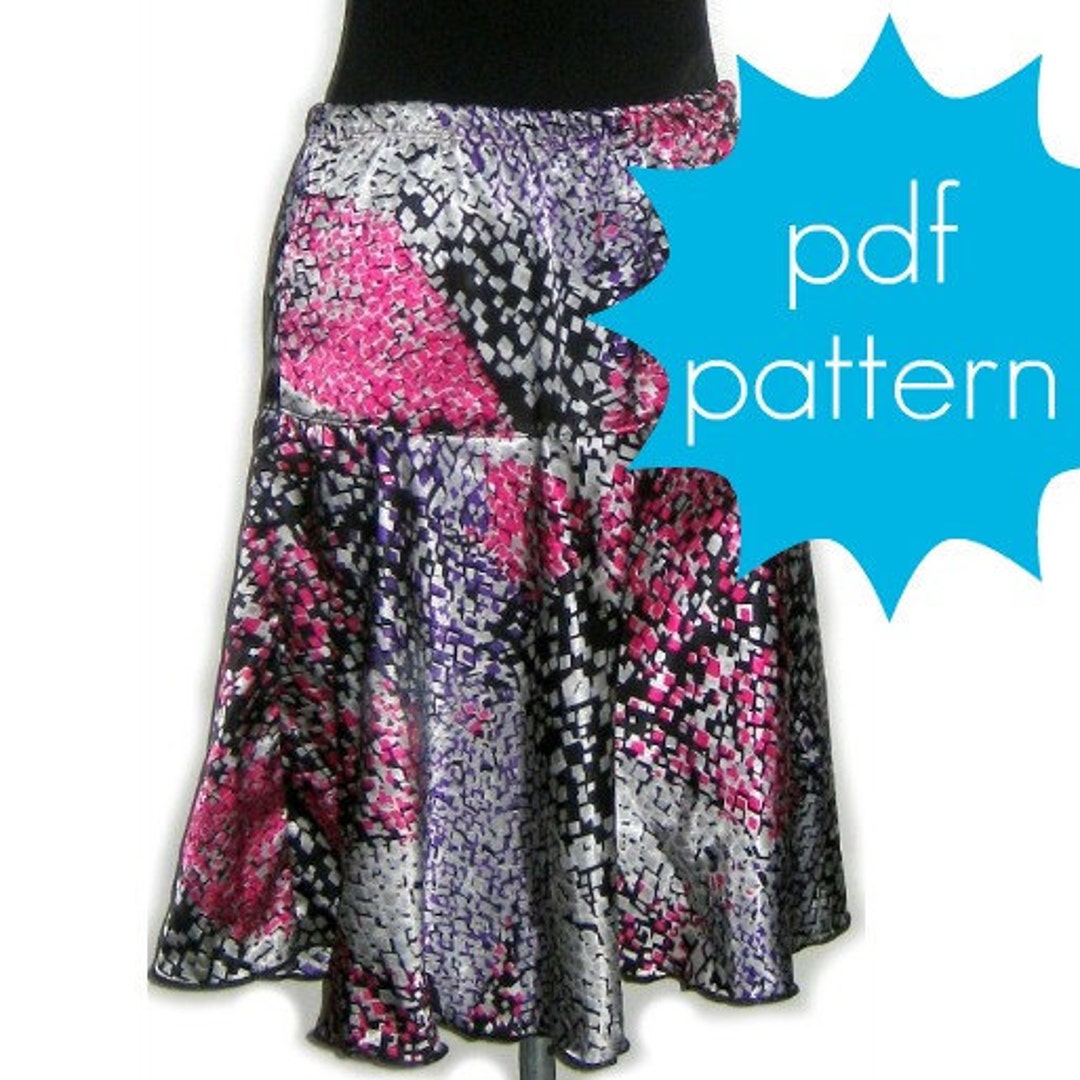 Easy Swing Skirt - INSTANT Download - Women's PDF Sewing Pattern - Xs ...