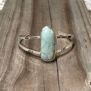 Brazilian Turquoise Sterling Silver Handmade Cuff Bracelet - Etsy