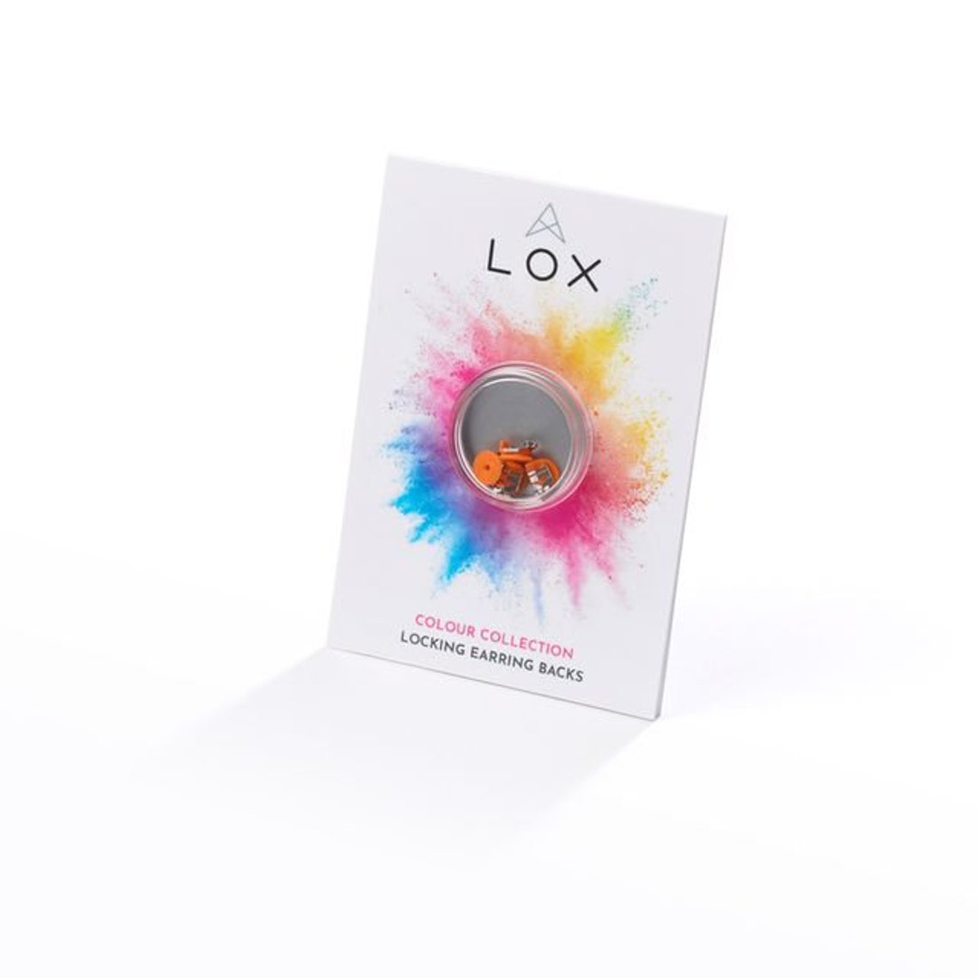 LOX OFFICIAL - Orange Locking Earring Backs – Secure, Anti-loss Earring ...