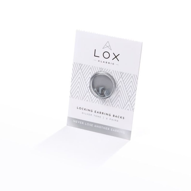 LOX OFFICIAL - Silver Locking Earring Backs – Secure, Anti-loss Earring ...