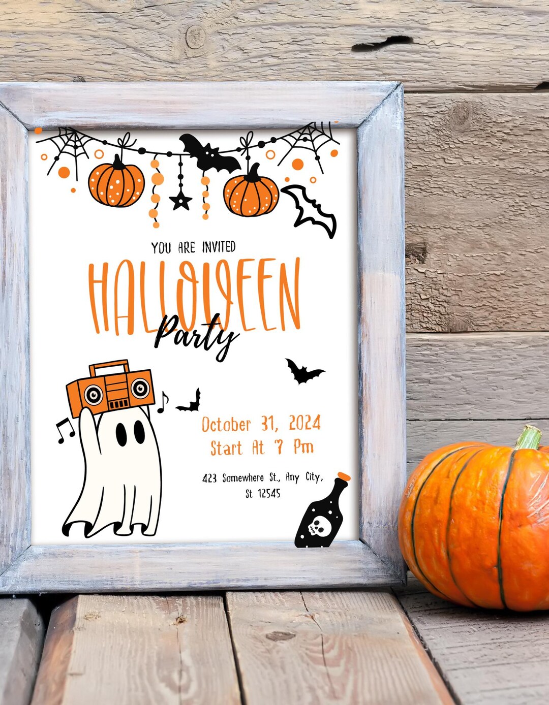 Party Invitation Halloween Party Invite Halloween Spooky Invite Party ...