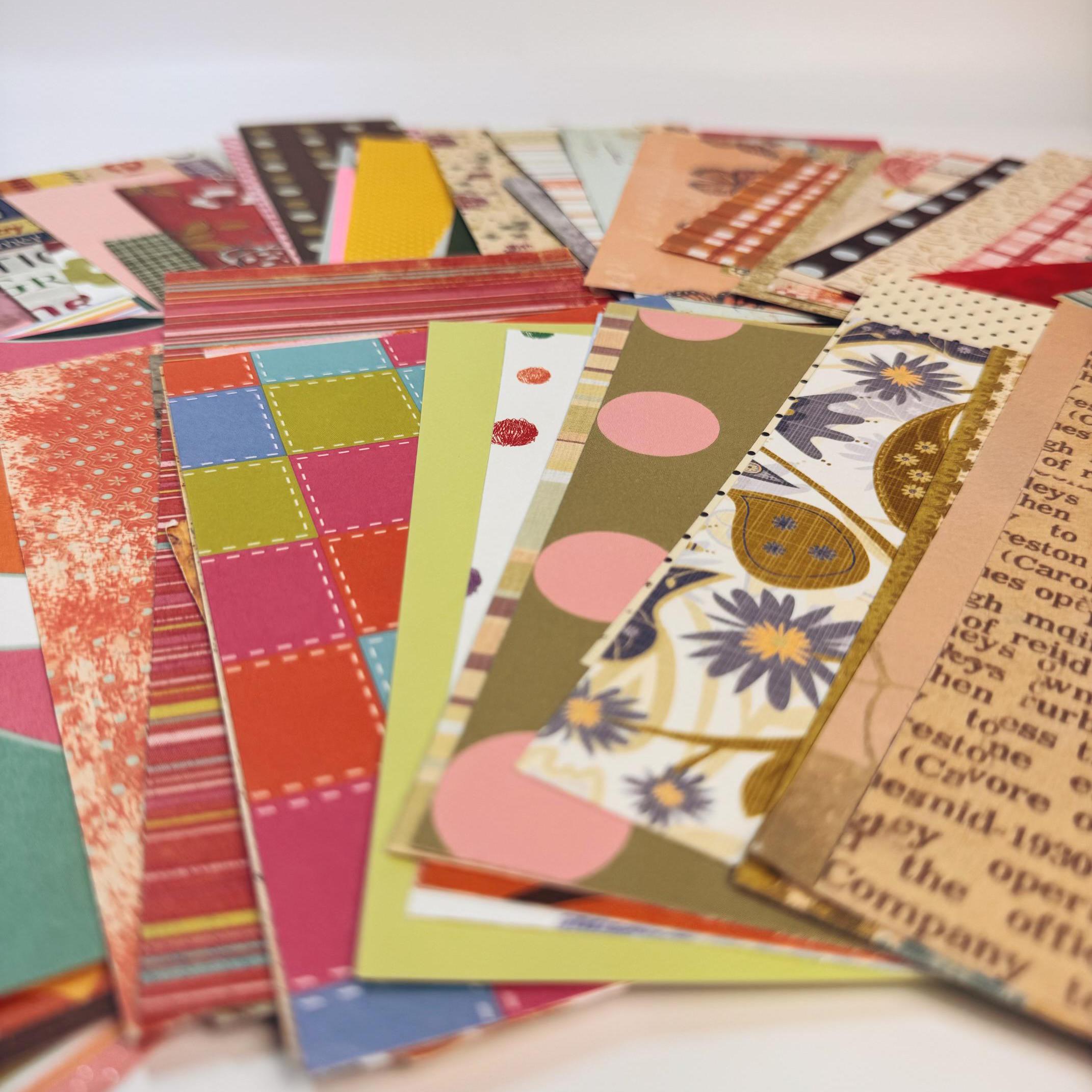 100 Pc Scrap Paper Packs for Scrapbooking - Junk Journals - Cards ...