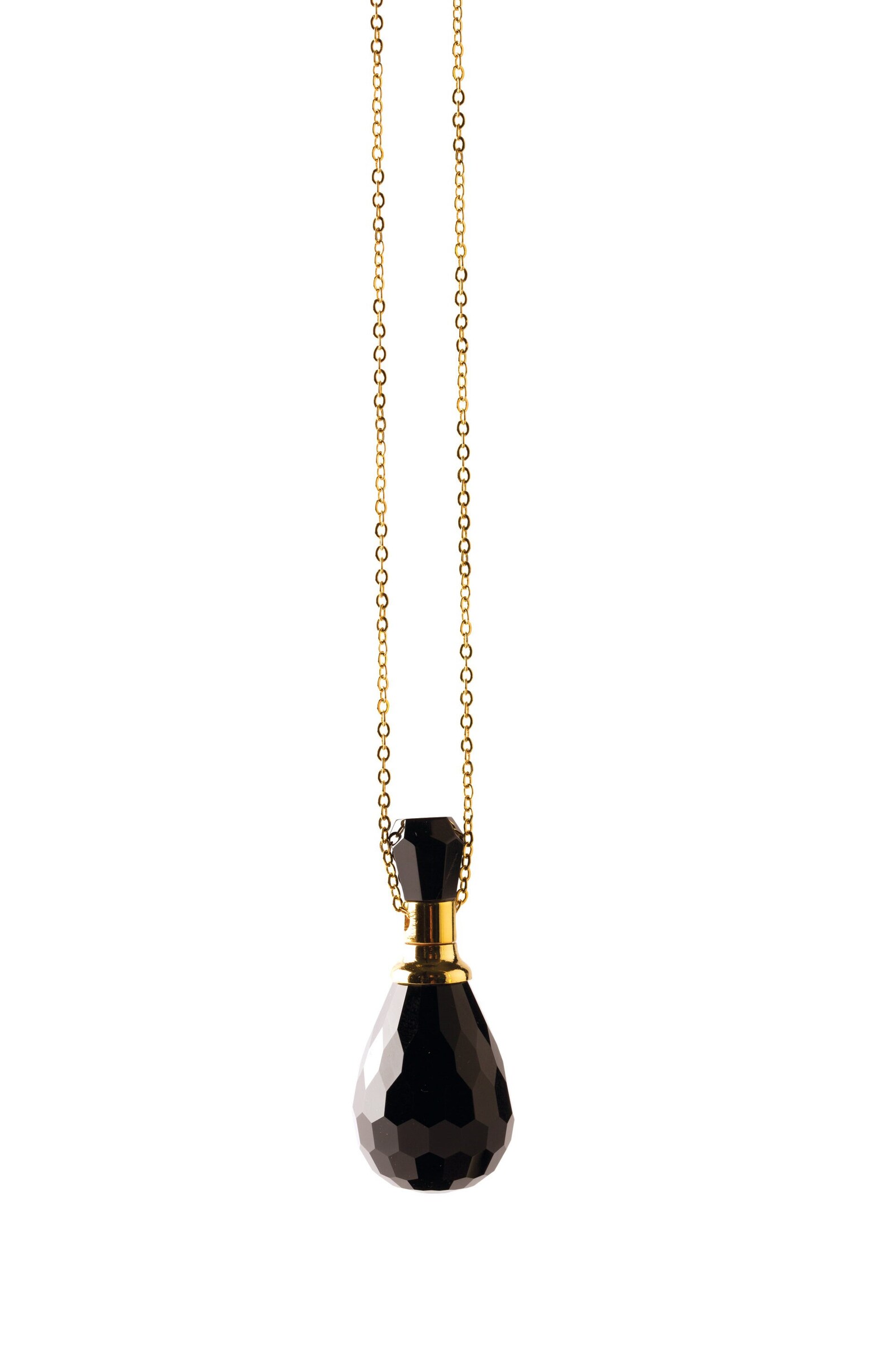 Crystal Perfume BOHO Essential Oils Pendant Necklace - Black Smoke ...