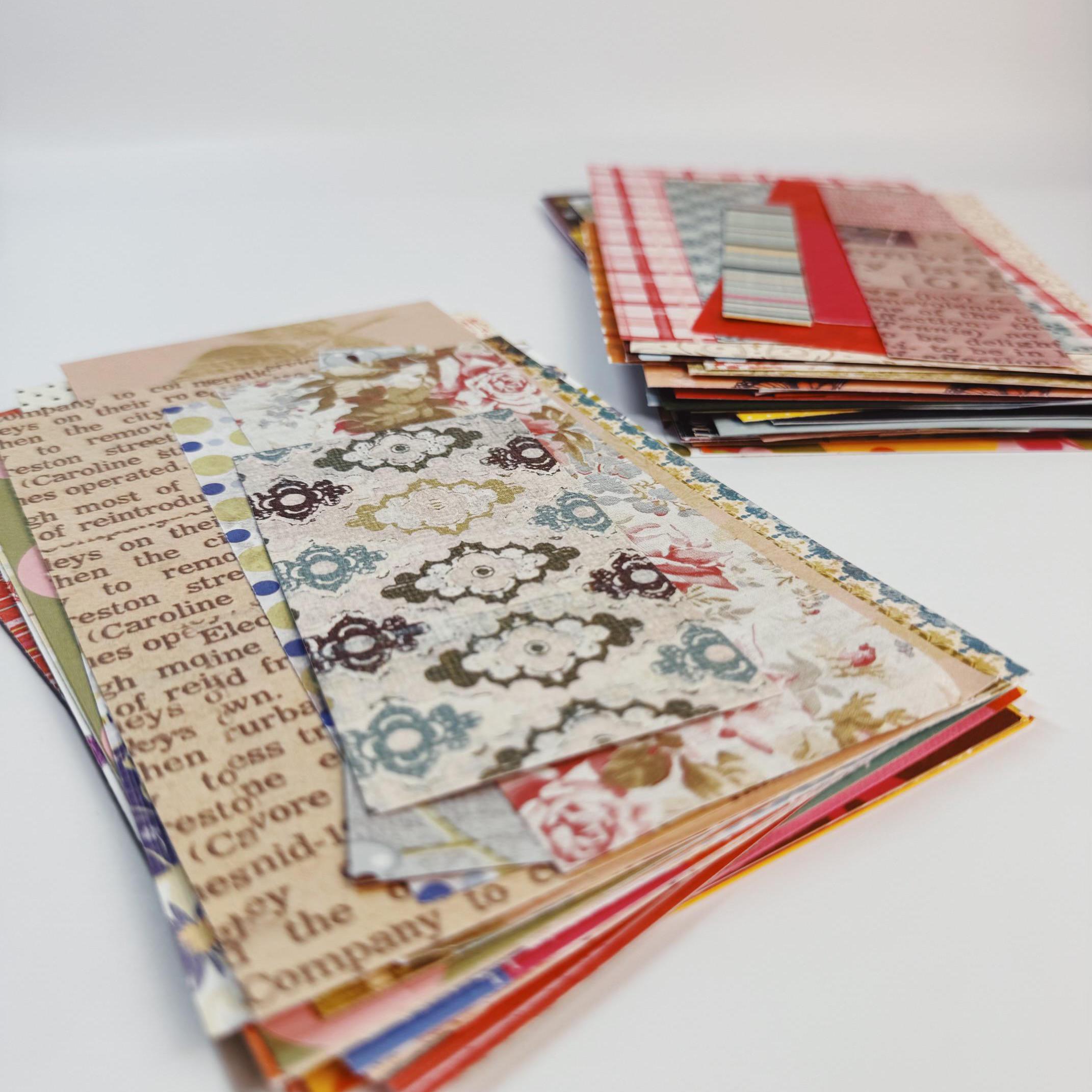 100 Pc Scrap Paper Packs for Scrapbooking - Junk Journals - Cards ...