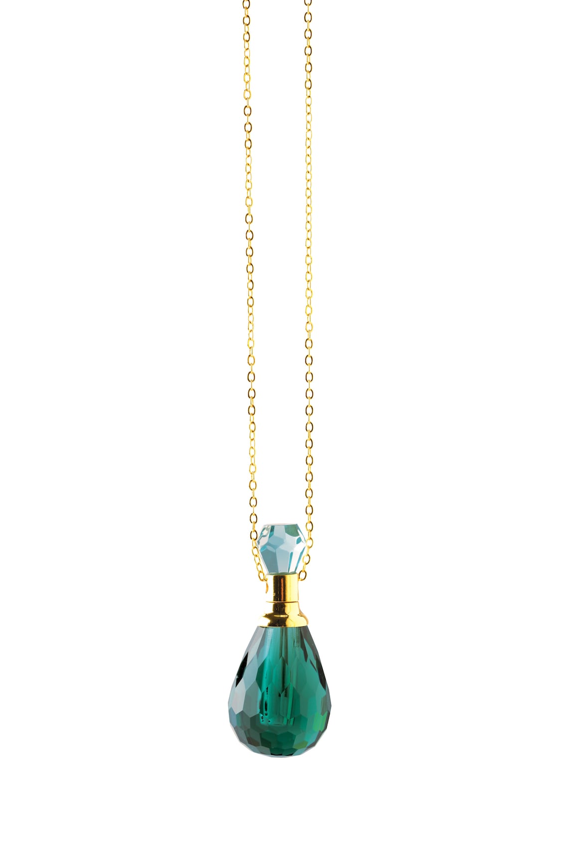 Crystal Perfume BOHO Essential Oils Pendant Necklace - Black Smoke ...