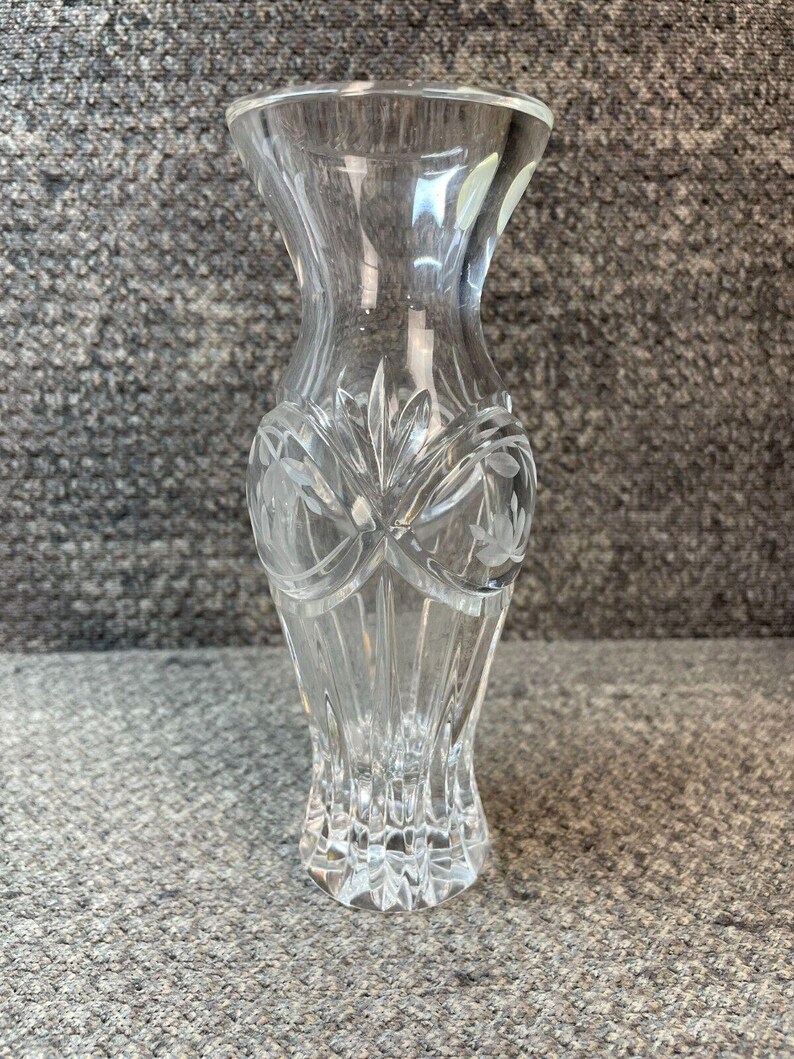 Vintage Gorham Hand Cut Crystal Vase Made in Poland 6.75" Floral ...