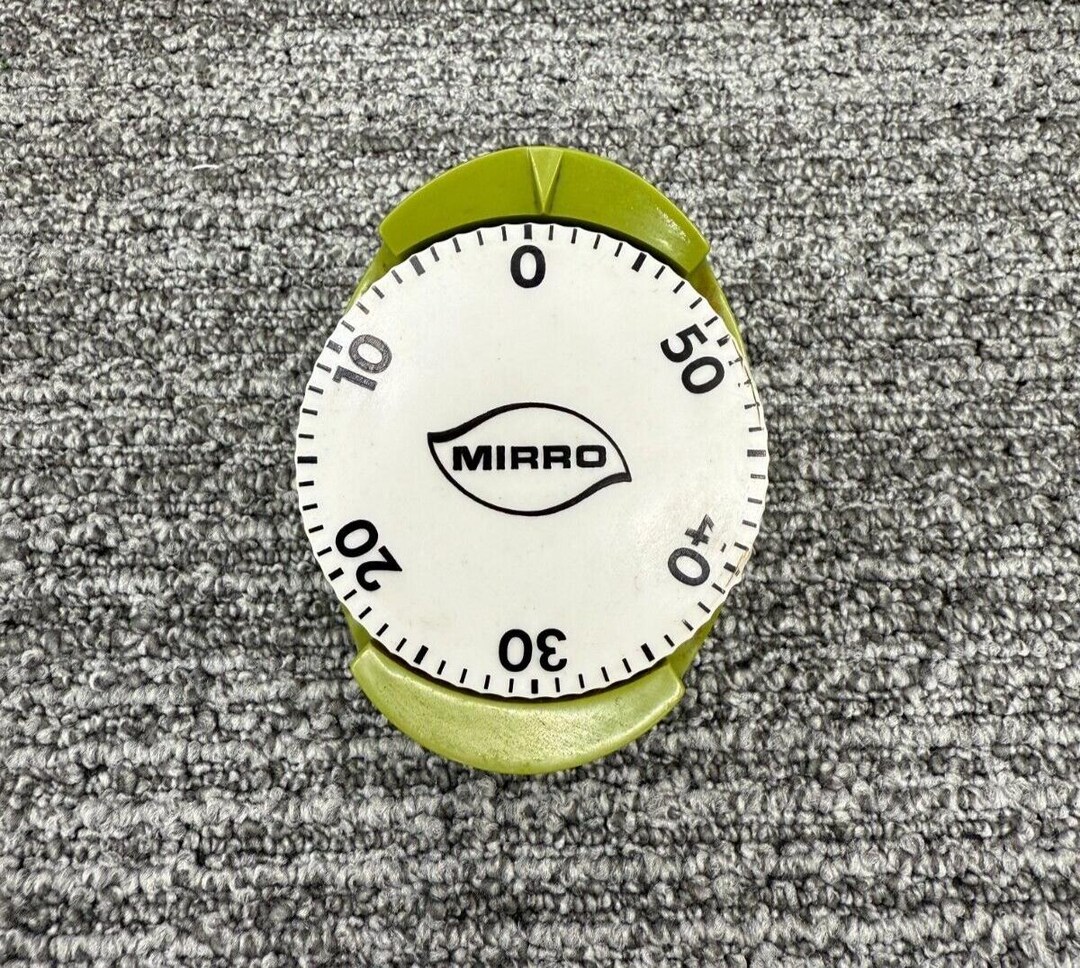 Vintage Avocado Green Mirro Kitchen Timer 60 Minutes Tested and Works ...