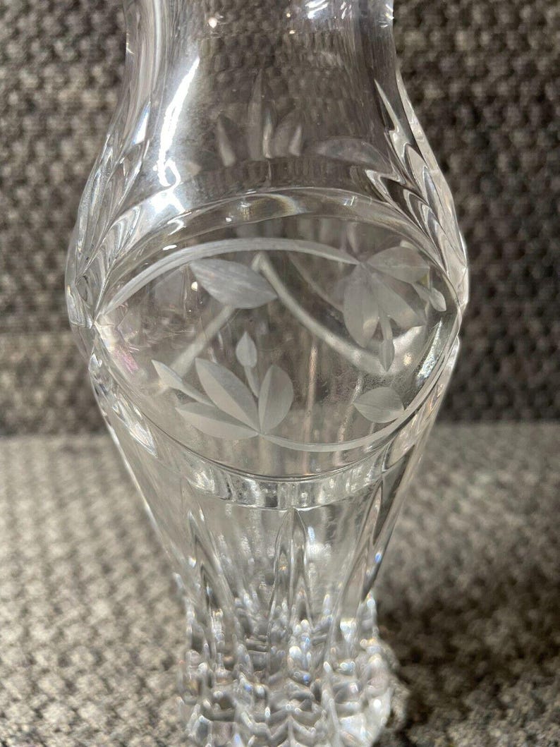 Vintage Gorham Hand Cut Crystal Vase Made in Poland 6.75" Floral ...