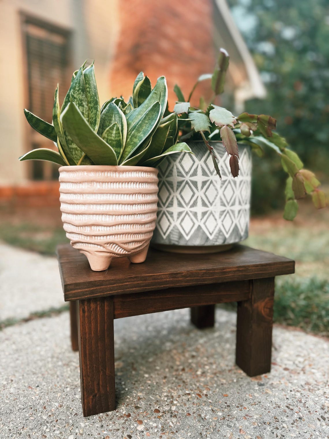 Rustic Wooden Plant Stand - Etsy