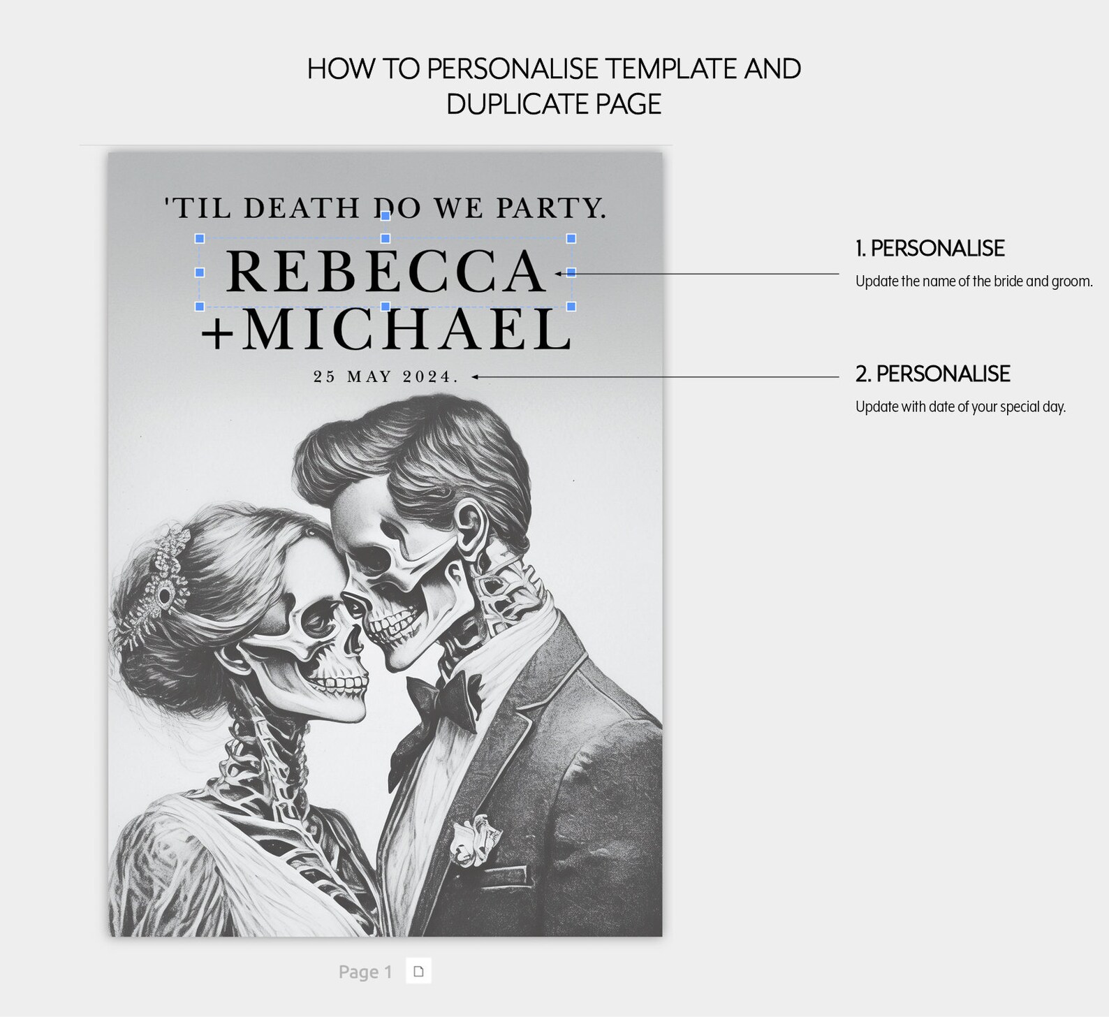 Goth Wedding Welcome Sign Template | Printable Welcome Sign | Goth ...