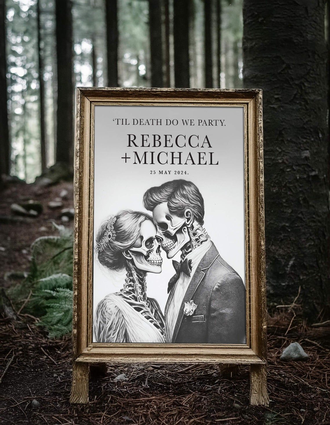 Goth Wedding Welcome Sign Template | Printable Welcome Sign | Goth ...