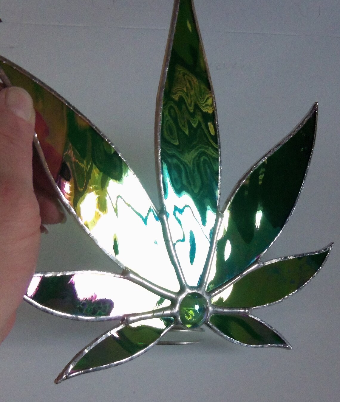 Stained Glass Marijuana Pot Leaf Christmas Tree Topper Stand - Etsy