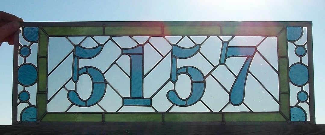 Unique Address Plaque, Custom Porch Numbers, Home Address, Stained ...