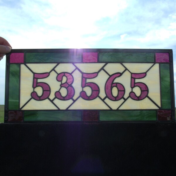 Stained Glass Window House Number - Etsy