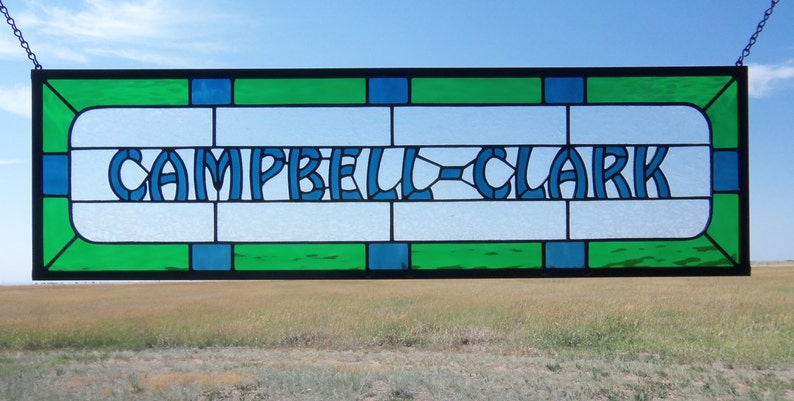 Handmade Custom Family Name Signs in Stained Glass - Etsy