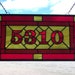Stained Glass Address Window Custom Stained Glass Design - Etsy