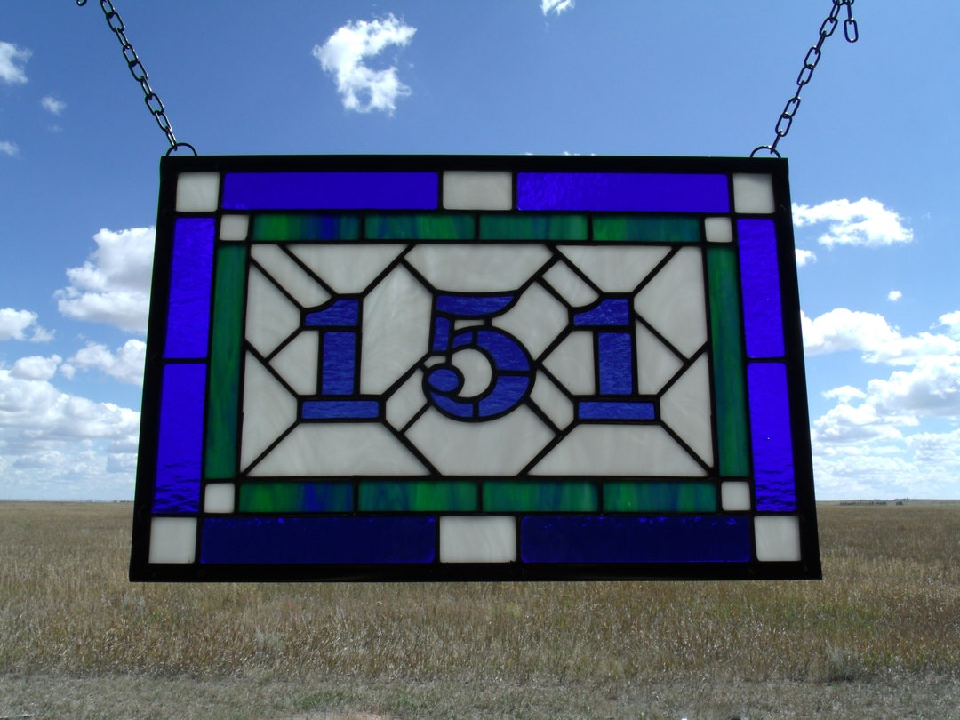 Custom Stained Glass Address Plaques - Etsy