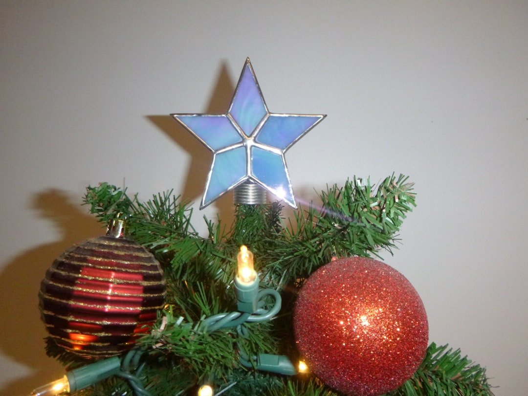 4 or 6 Inch Stained Glass Table Top Tiny Tree Topper - Etsy
