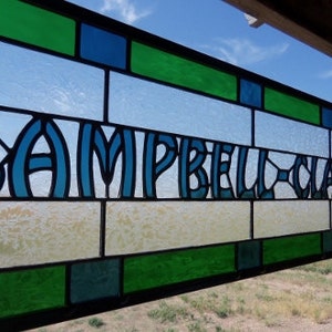 Handmade Custom Family Name Signs in Stained Glass - Etsy