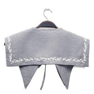 Detachable Collar Embroidered,bib Collar Necklace,removable Linen ...