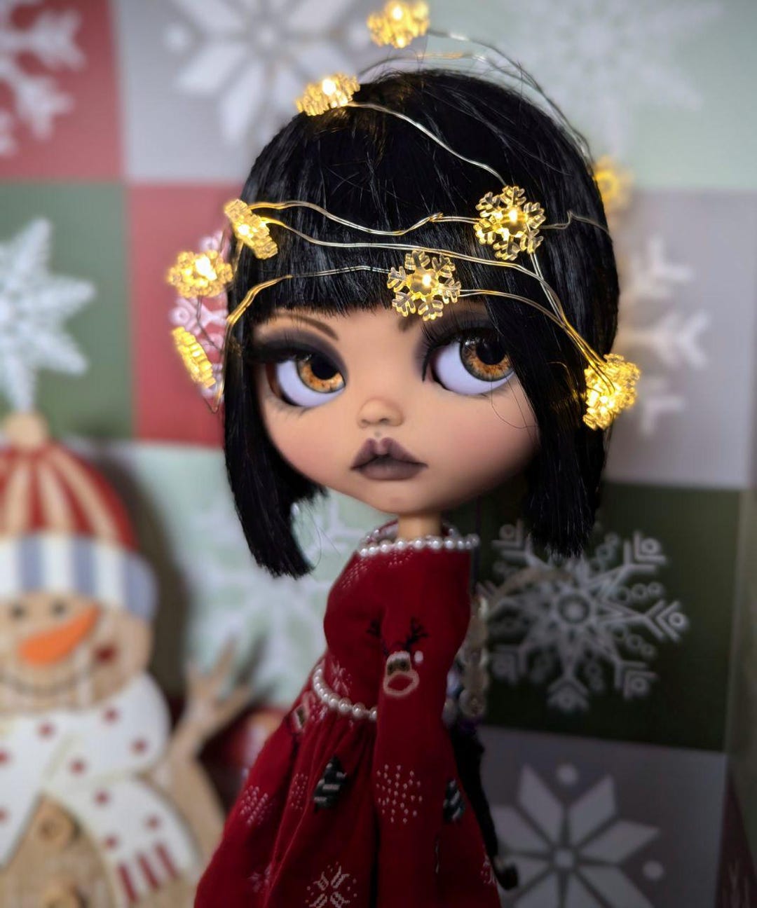 Custom Blaze Doll Niola in a Red New Year's Dress is a Unique Gift for ...
