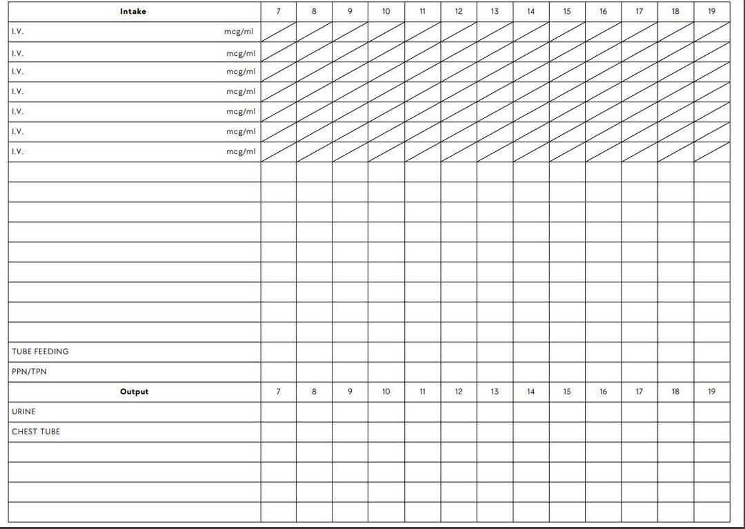 ICU Drip Titration Sheet AM/ PM - Etsy