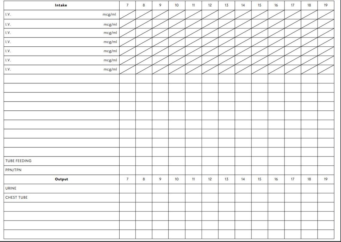 ICU Drip Titration Sheet AM/ PM - Etsy