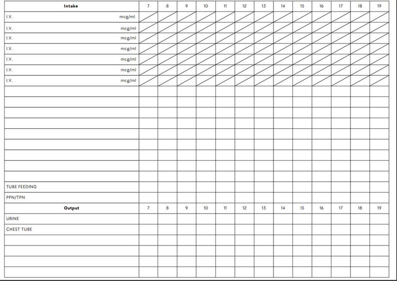 ICU Drip Titration Sheet AM/ PM - Etsy