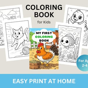 Animal Friends Coloring Book: Instant Download & Print - Etsy