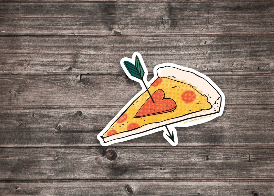 Pizza Vinyl Sticker Water Bottle Sticker Laptop Sticker - Etsy