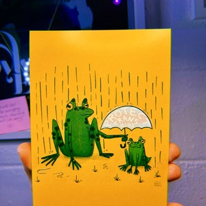 Protect Trans Kids, Frog Holding Umbrella Over a Froglet With Trans ...