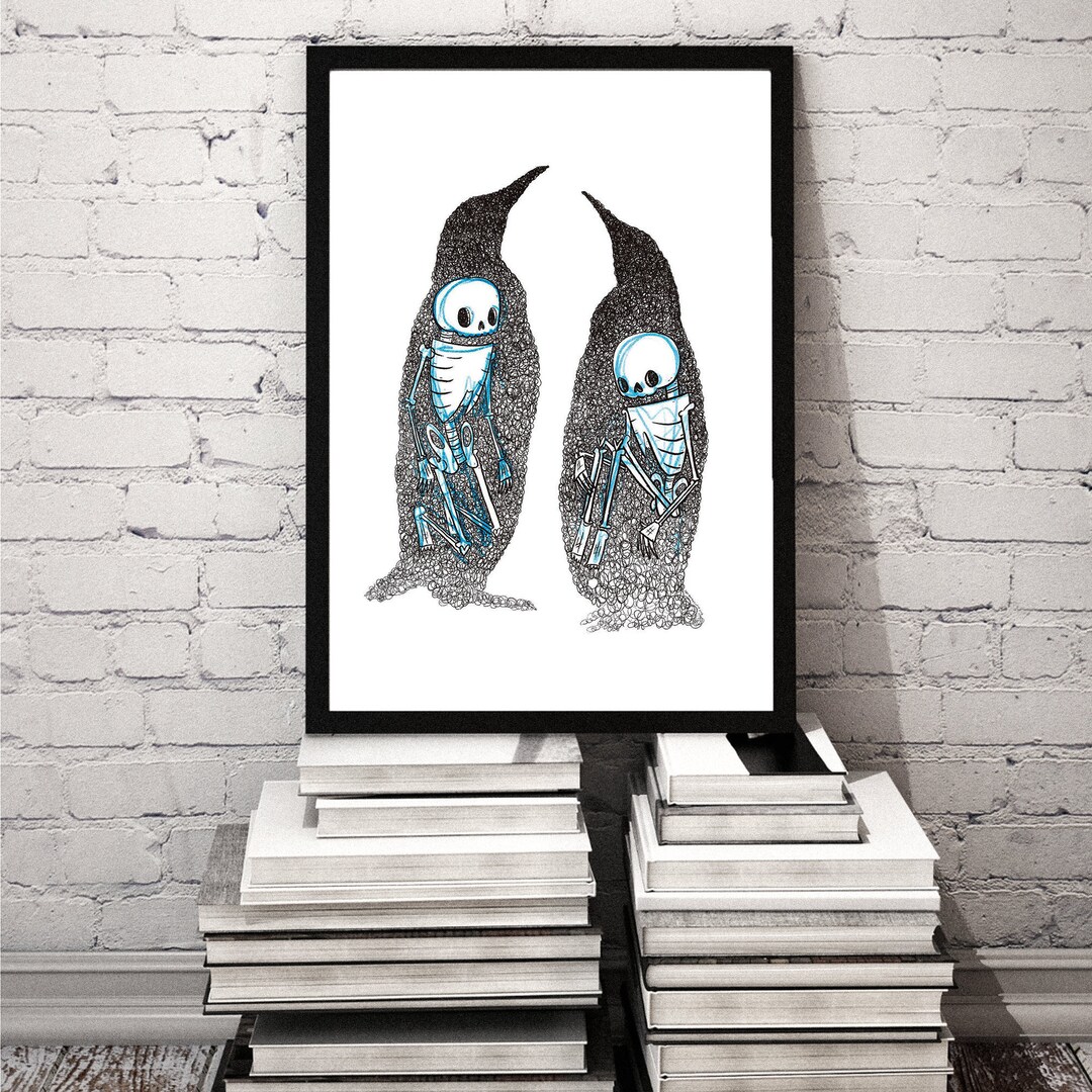 Instant Download: Penguin Skeleton Print, 8x10 5x7 Prints, Nature ...