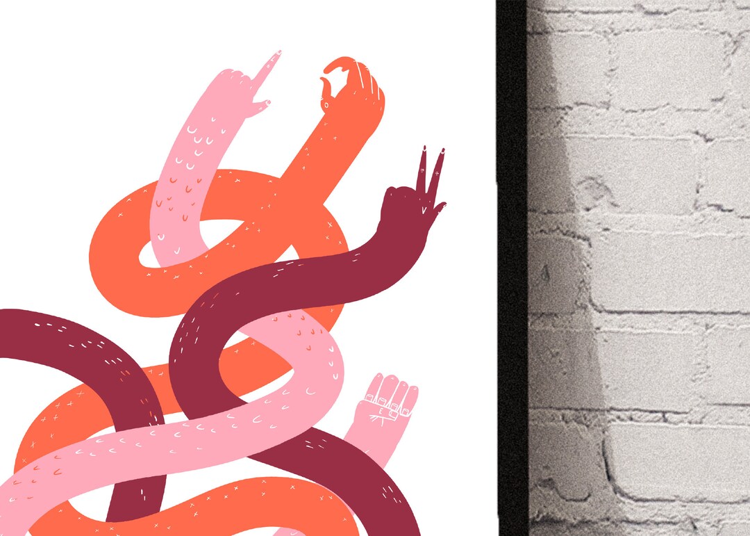 ILY Hands Print | Hands Collection | Cat Rocketship | Digitally Hand ...