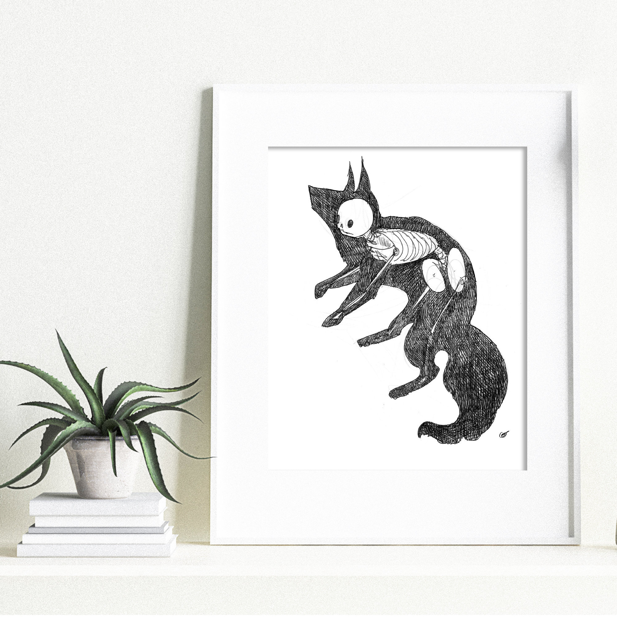 Fox Skeleton Art