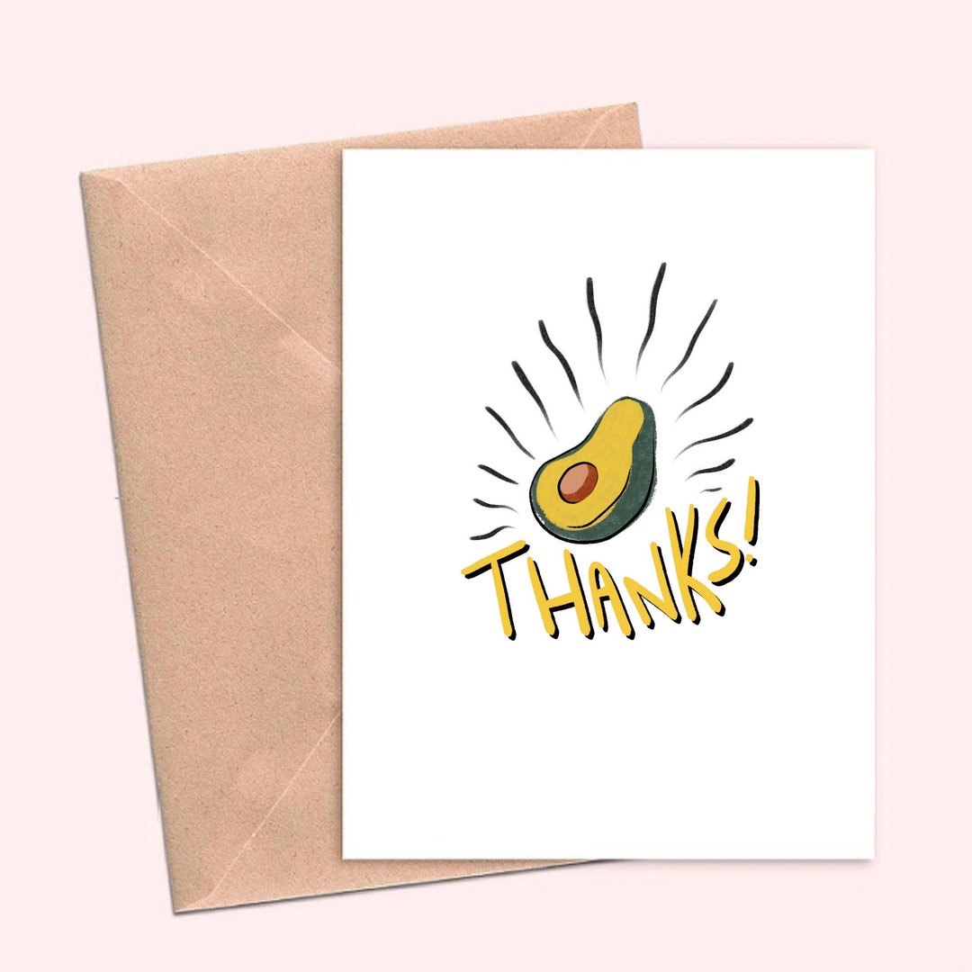It's an Avocado! Thanks! Vine Meme Thank You Card - Etsy