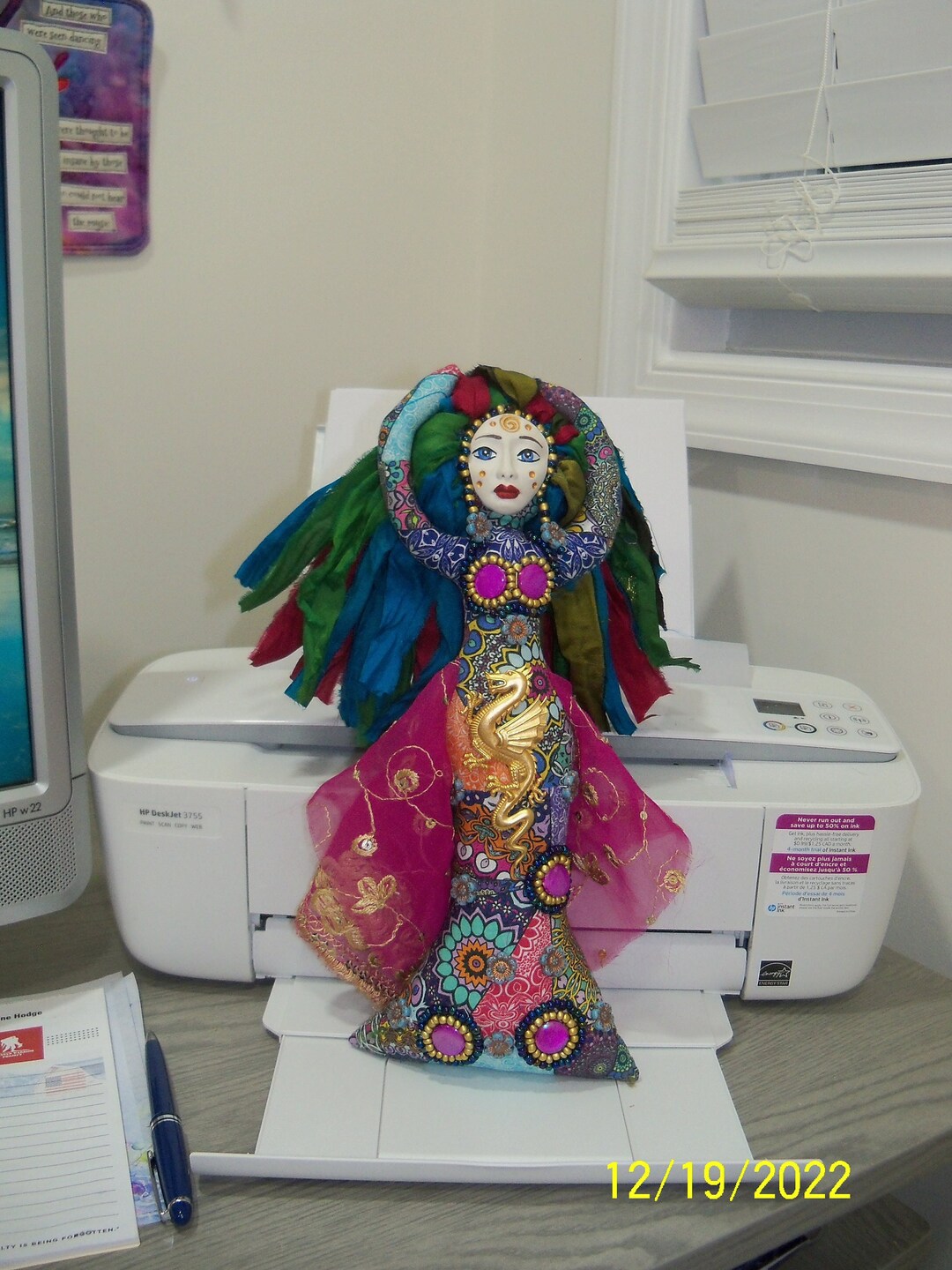 Sale OOAK Dora Dragon Spirit Goddess of Good Luck Beaded - Etsy UK