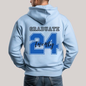 Personalized Graduation Hoodie Customize Graduate’s Name Jersey Style ...