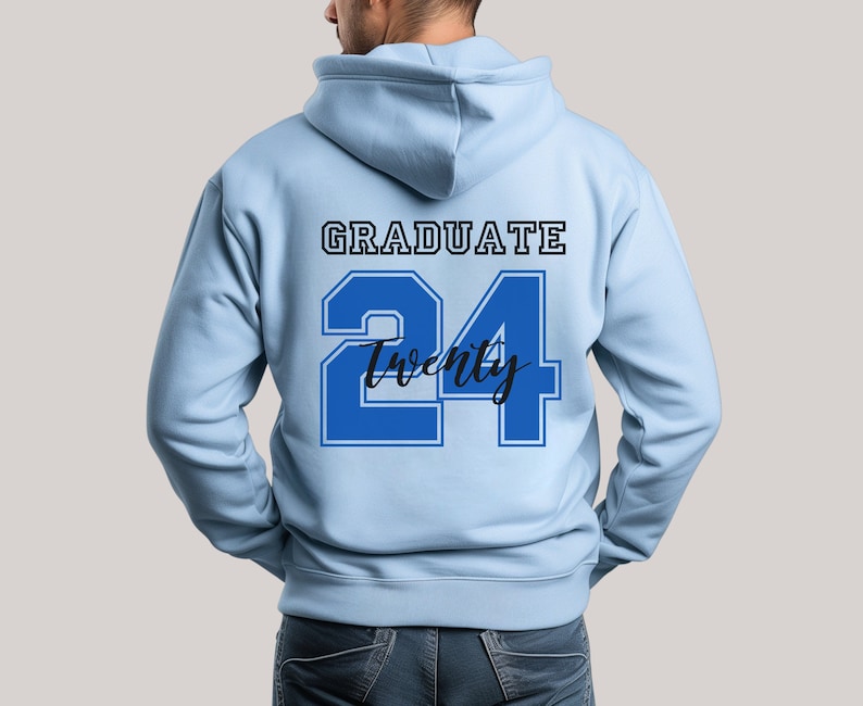 Personalized Graduation Hoodie Customize Graduate’s Name Jersey Style ...