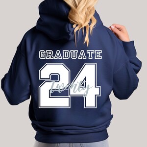 Personalized Graduation Hoodie Customize Graduate’s Name Jersey Style ...