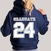 Personalized Graduation Hoodie Customize Graduate’s Name Jersey Style ...